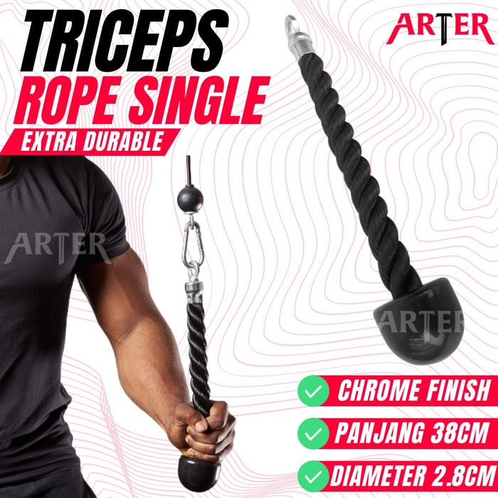 ARTER Tricep SINGLE Rope Premium Tali Pull Rope Triceps Latihan Gym ...